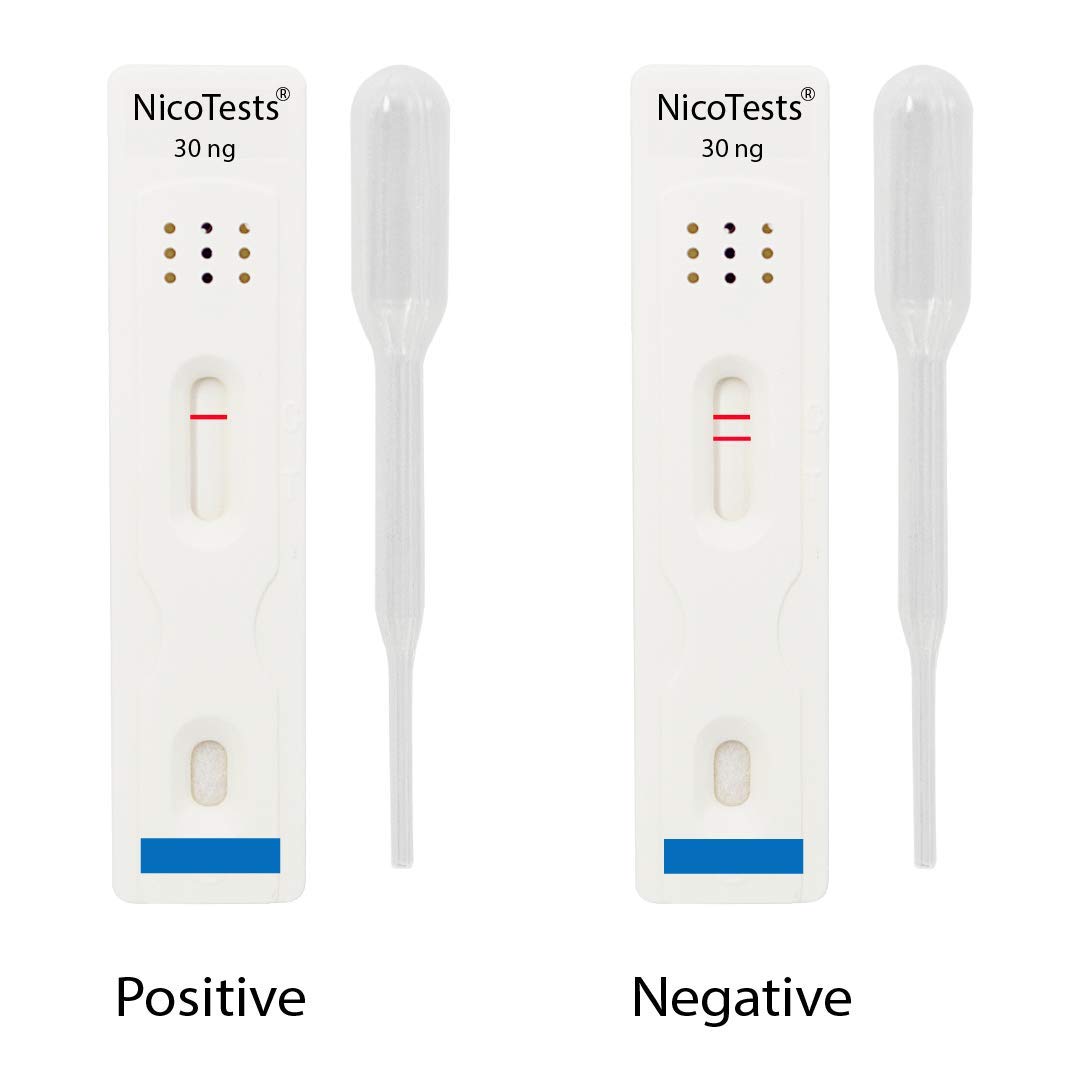 Saliva Nicotine Smoking 30 ng Test 5-Pack by NicoTests®