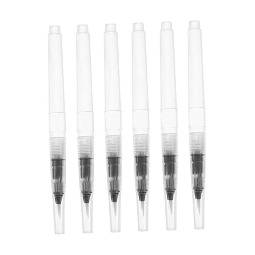 Fuzzy Pens 6pcs Watercolor Paint Pens Brush Suit Water Coloring Brush Set Pencils in Bulk Travel Travel Size Kit Writing Brush Water Brush Watercolor Pen Water Soluble