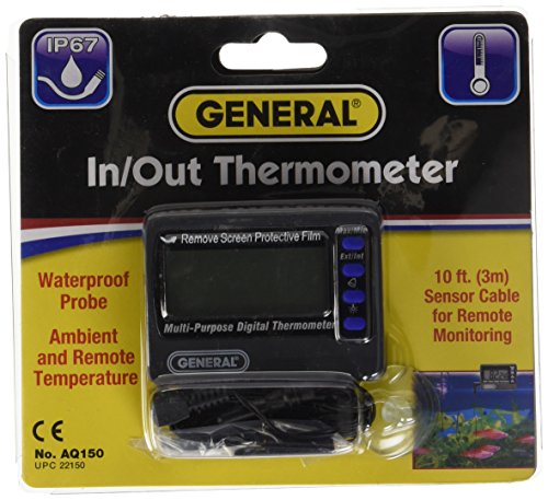 General Tools AQ150 In and Out Aquarium Thermometer with Waterproof Probe