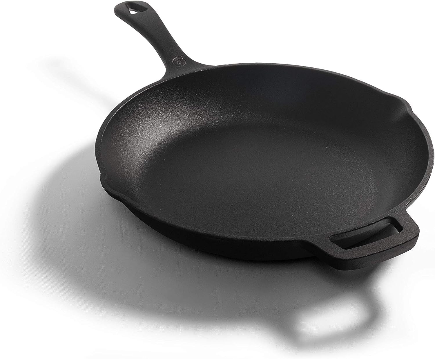 Cuisiland 10'' Pre-Seasoned Cast Iron Skillet - Grill Pan & Frying Pan with Handle - Versatile for Oven, Grill, Stovetop, BBQ, Kitchen, and Camping - New Rounded Edges for Easy Cleaning, Black