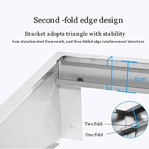 Mini Wall Hanging Sink Station,Stainless Steel Kitchen Washing Station, Utility Laundry Portable Single Bowl Hand washing Basin ,with Stand and Hot cold Tap,for Garage, Garden, Kitchen, RV ( Size : 52