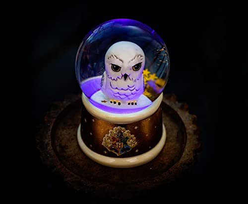 Harry Potter Hedwig Owl Light-Up Mini Adult Snow Globe with Swirling Glitter Display