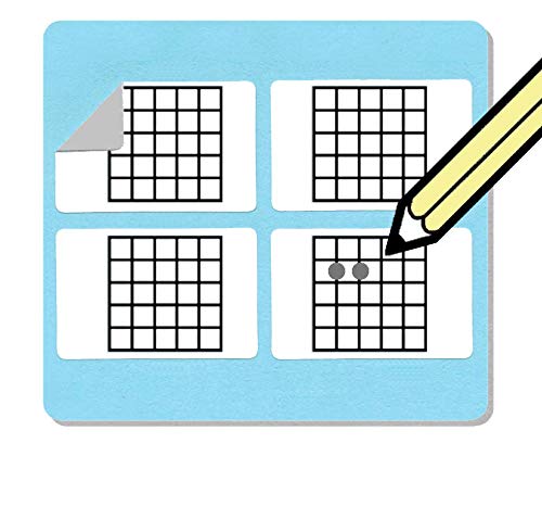 Guitar Chord Diagram & Fingering Sticker Set (250 Pack) Amazing Tool for Teachers and Students