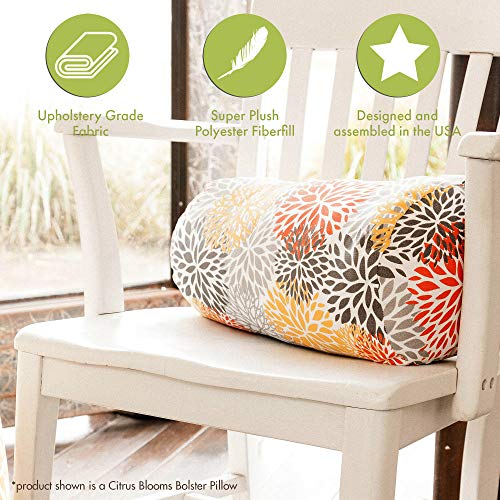Majestic Home Goods Villa Round Bolster, Navy