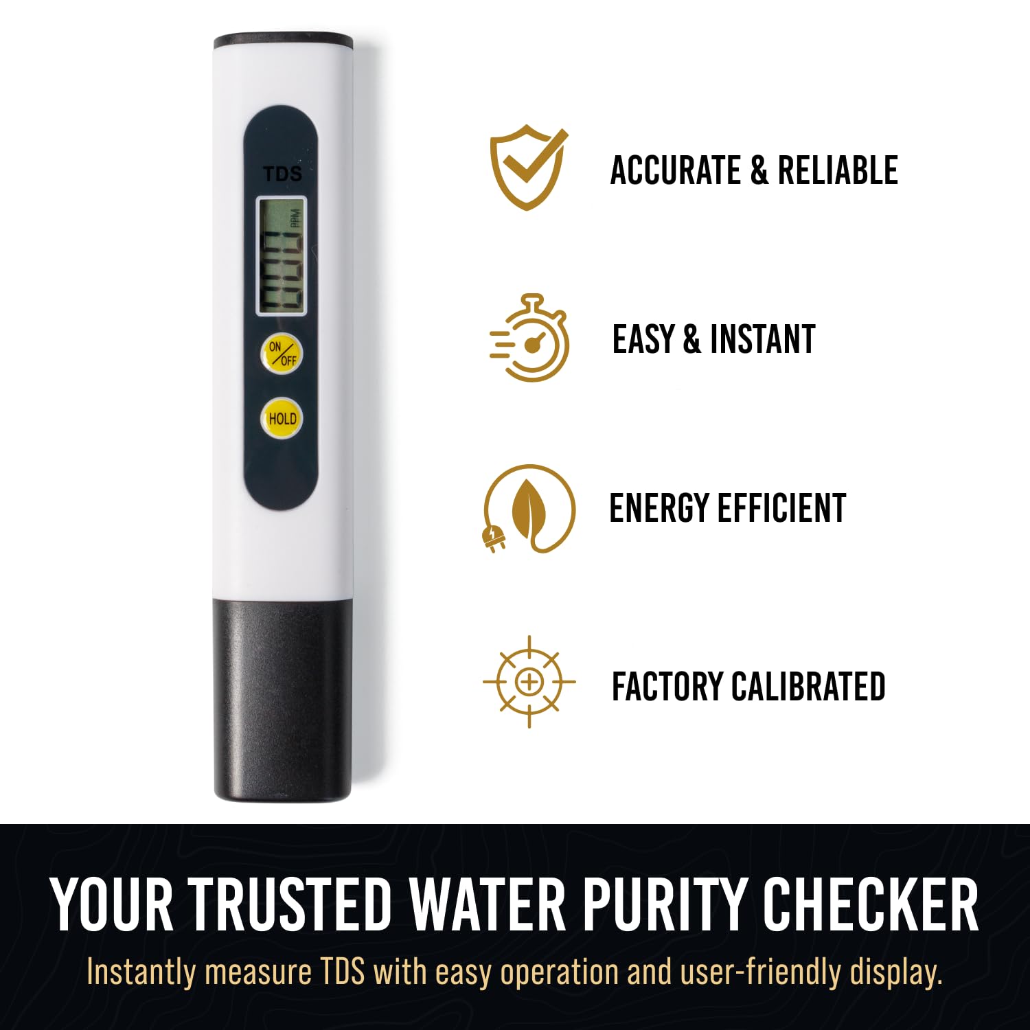 Craft911 TDS Meter Digital Water Tester - Accurate Water Tester for Drinking Water | 0-9990 PPM Meter - 1s Water Quality Tester - TDS Water Tester for Hydroponics, Household Drinking, and Aquarium