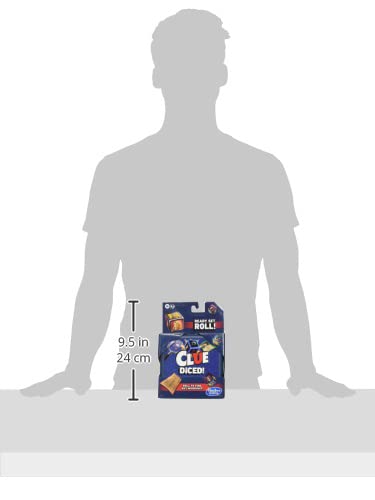 Hasbro Gaming Clue Diced Game, Quick Easy to Learn Dice Game, Portable Travel Game, Mystery Game, Ages 8 and Up