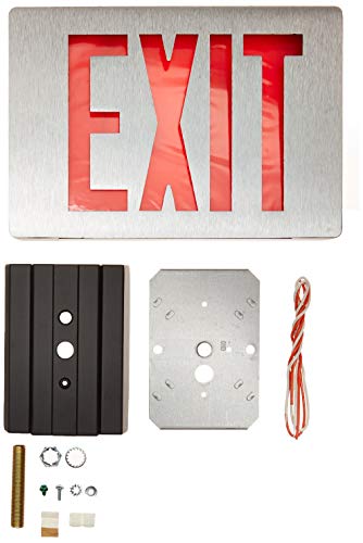 Lithonia Lighting LE S 2 R LED Exit Sign, 2 watts, Silver