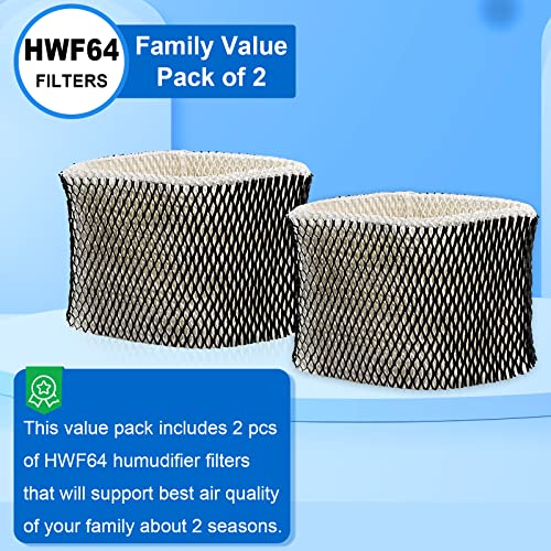 Cobectal HWF64 Humidifier Filter B Replacement for Sunbeam SCM1746, Compatible with Holmes HM1746 Bionaire Humidifiers,2 Pack