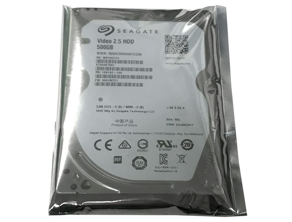 Seagate ST500VT000 Internal Hard Drive 500 GB (6.35 cm (2.5 Inch) 5400 RPM SATA Black