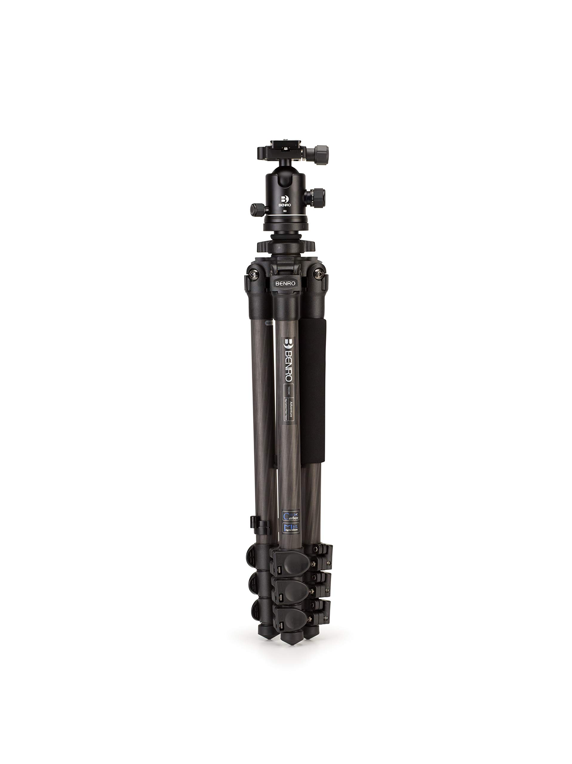 Benro Adventure 2 Series Carbon Fiber Tripod w/ B2 Ball Head (TAD28CB2),Black,Series 2/ 4 Section Kit w/ B2 Head