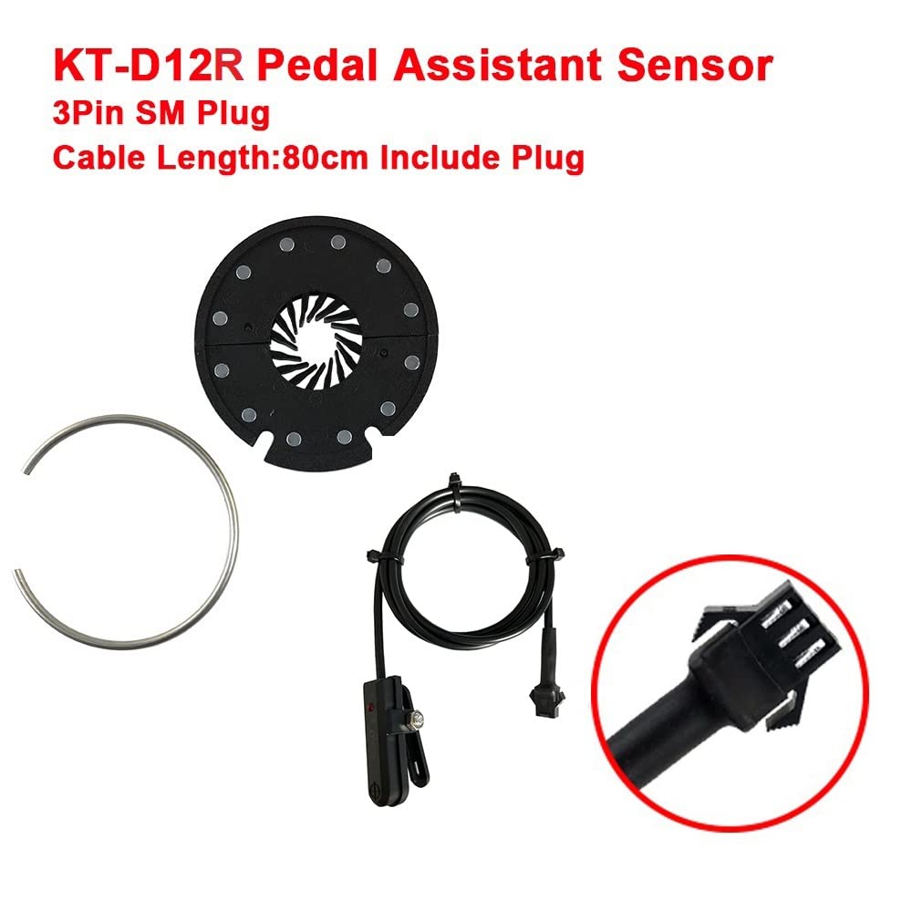 BEISGUANGS Ebike Accessories Pedal Assistant Sensor KT D12R SM Connector 12 Magnets Easy to Install, Detachable for Kunteng Electric Bicycle Conversion Kit Parts
