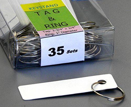 Key Hook, Key Rack #35MGN, 35 Extra Space Bolted Metal Hooks with 'Customize Name Plate', (35 Sets of Tag & Ring Included) - Made in USA