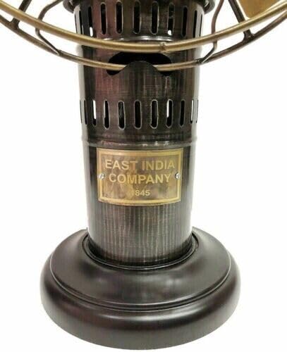kerosene operated 15" Blades Steam Working Table Fan Vintage Metal Brass Style