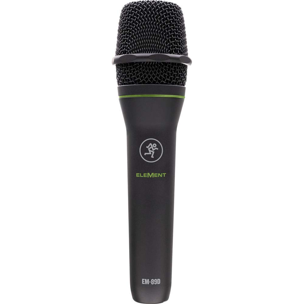 Mackie EM-89D Element Series Dynamic Vocal Microphone with Tripod Microphone Stand & XLR Cable Bundle