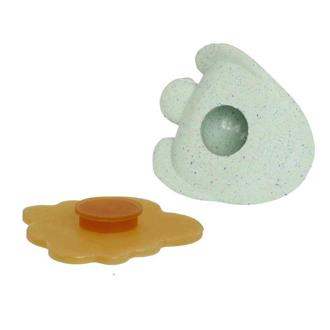 HEVEA Squeeze'n'Splash Whale & Turtle Bath Toys Gift Set - Bath Toy for Babies and Toddlers - 100% Natural Rubber, Plant Based, Plastic-Free, BPA-Free (Frosty White & Sage)