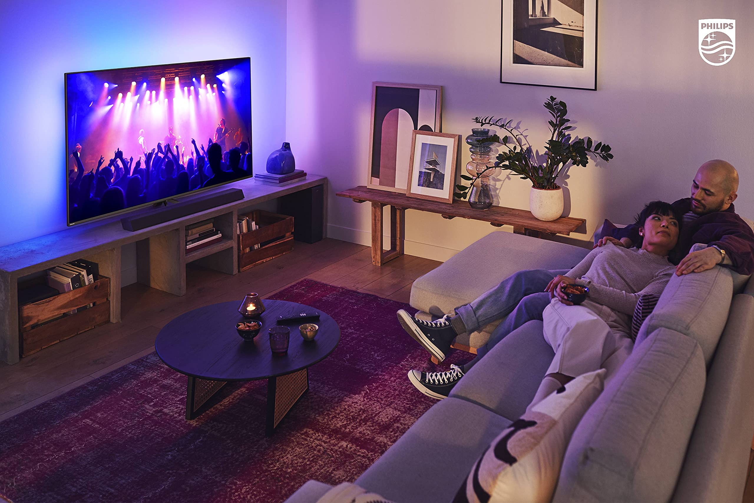 PHILIPS B8405 Soundbar 2.1 with Wireless Subwoofer, Dolby Atmos, Stadium EQ Mode, DTS Play-Fi Compatible, Connects with Amazon Echo Devices and Voice Assistants, AirPlay 2 & BT Support, TAB8405