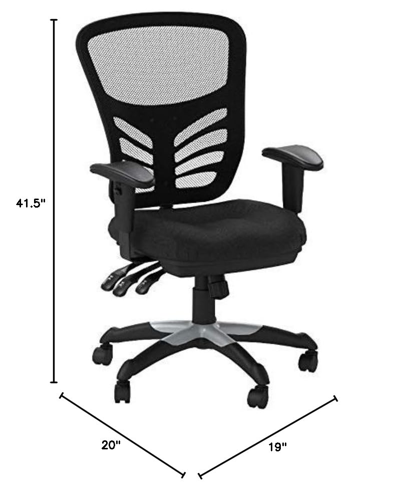 Modway EEI-757-BLK Articulate Ergonomic Mesh Office Chair in Black