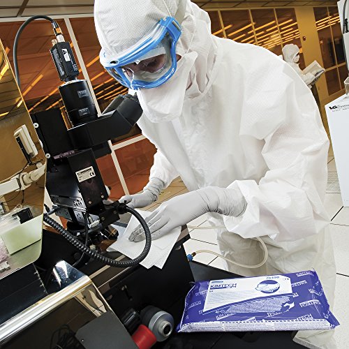 Kimtech Pure W4 PreSat Sterile Wipers (76490), 70% Isopropyl Alcohol with Anti-Stat Resealable Pouch, 11” x 9”, White, 10 Pouches of 40 Wipes / Case (400 per case)