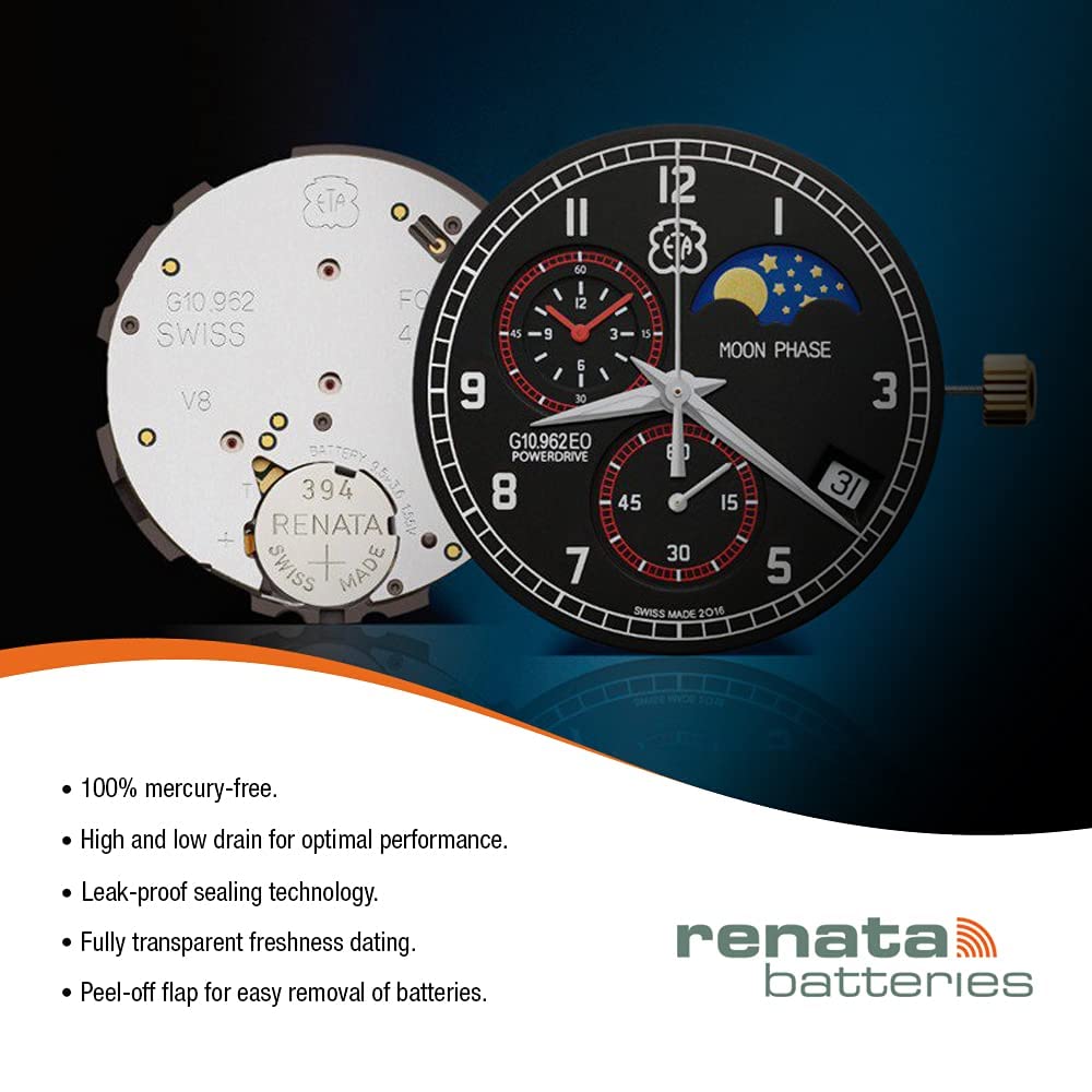 Renata 317 Watch Battery, Twin Pack
