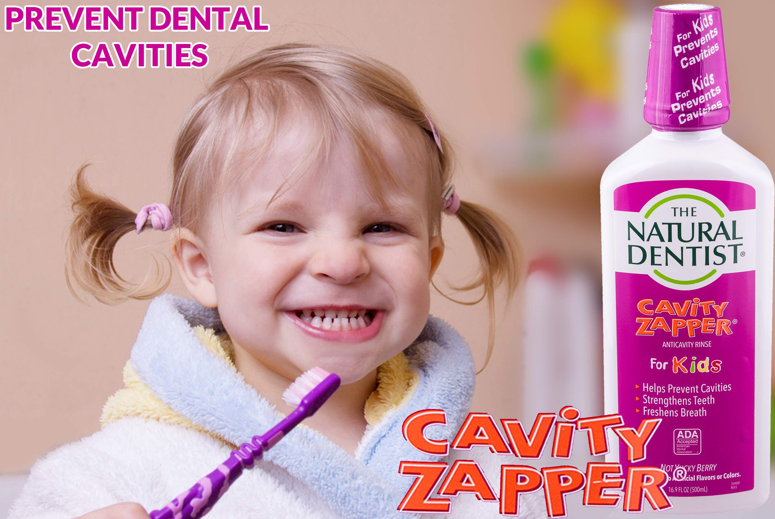 New Packaging Cavity Zapper Natural Dentist Kids Fluoride Toothpaste Prevent Cavities Remineralize Teeth Strengthens Enamel Remove Plaque Stains (Pack Of 2)