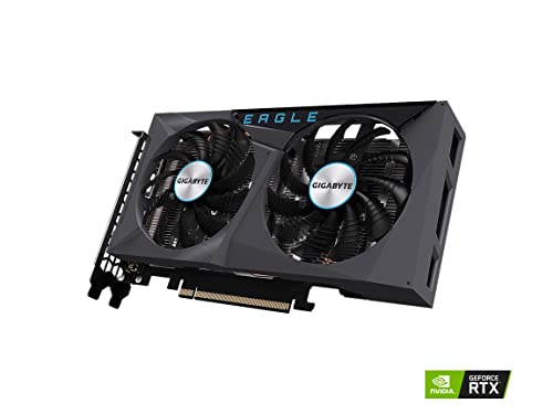 GIGABYTE GeForce RTX 3050 Eagle OC 8G Graphics Card, 2X WINDFORCE Fans, 8GB 128-bit GDDR6, GV-N3050EAGLE OC-8GD Video Card