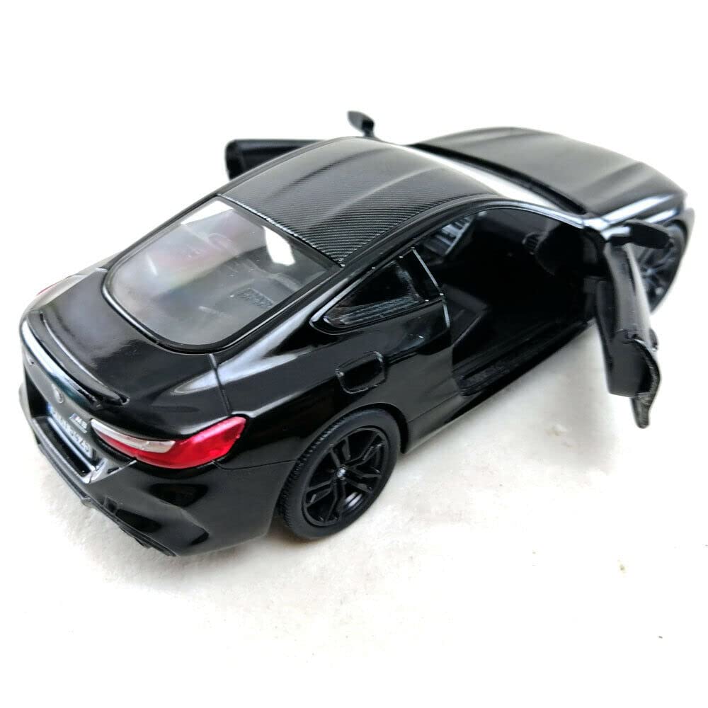 KiNSMART BMW M8 Competition Black Red 5" 1:36 Scale Die Cast Metal Model Toy Car w/Pullback Action