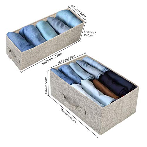 Dresser with 7 Drawers, Storage Drawers Unit for Bedroom, Hallway, Closet, Metal Frame, Wood Top, Easy Pull Fabric Drawers, Linen / Natural