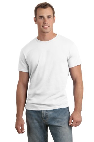 Hanes Men's Nano Premium Cotton T-Shirt (Pack of 2), White, Medium