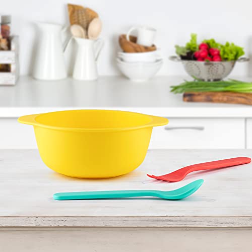GET FRESH PLA Kids Spoons and Forks Set β 8-Pack Melamine Free PLA Utensils for Kids Toddlers β Reusable Microwave Safe Childrens Cutlery Set β Biodegradable PLA Kids Dinnerware Spoons and Forks