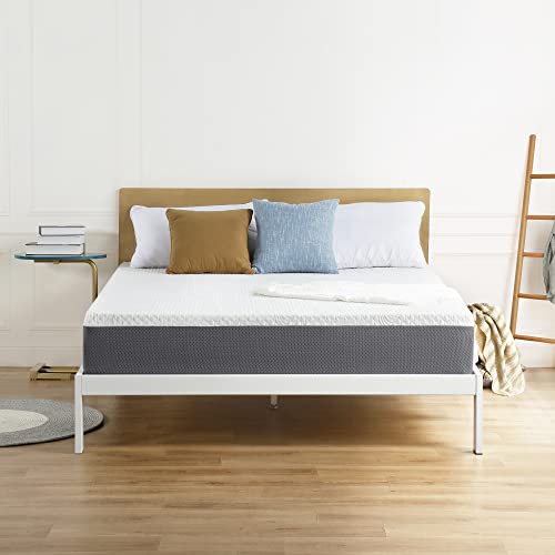 Olee Sleep 9 Inch Ventilated Gel Infused Memory Foam Mattress, CertiPUR-USĀ® Certified, Gray, Full