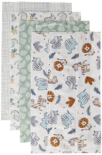 Dino Safari 4 Pack Flannel Burp Cloth Set