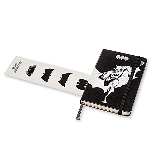 Moleskine Limited Edition Batman Notebook, Hard Cover, Pocket (3.5" x 5.5") Plain/Blank, Black, 192 Pages (LEBA01QP012)