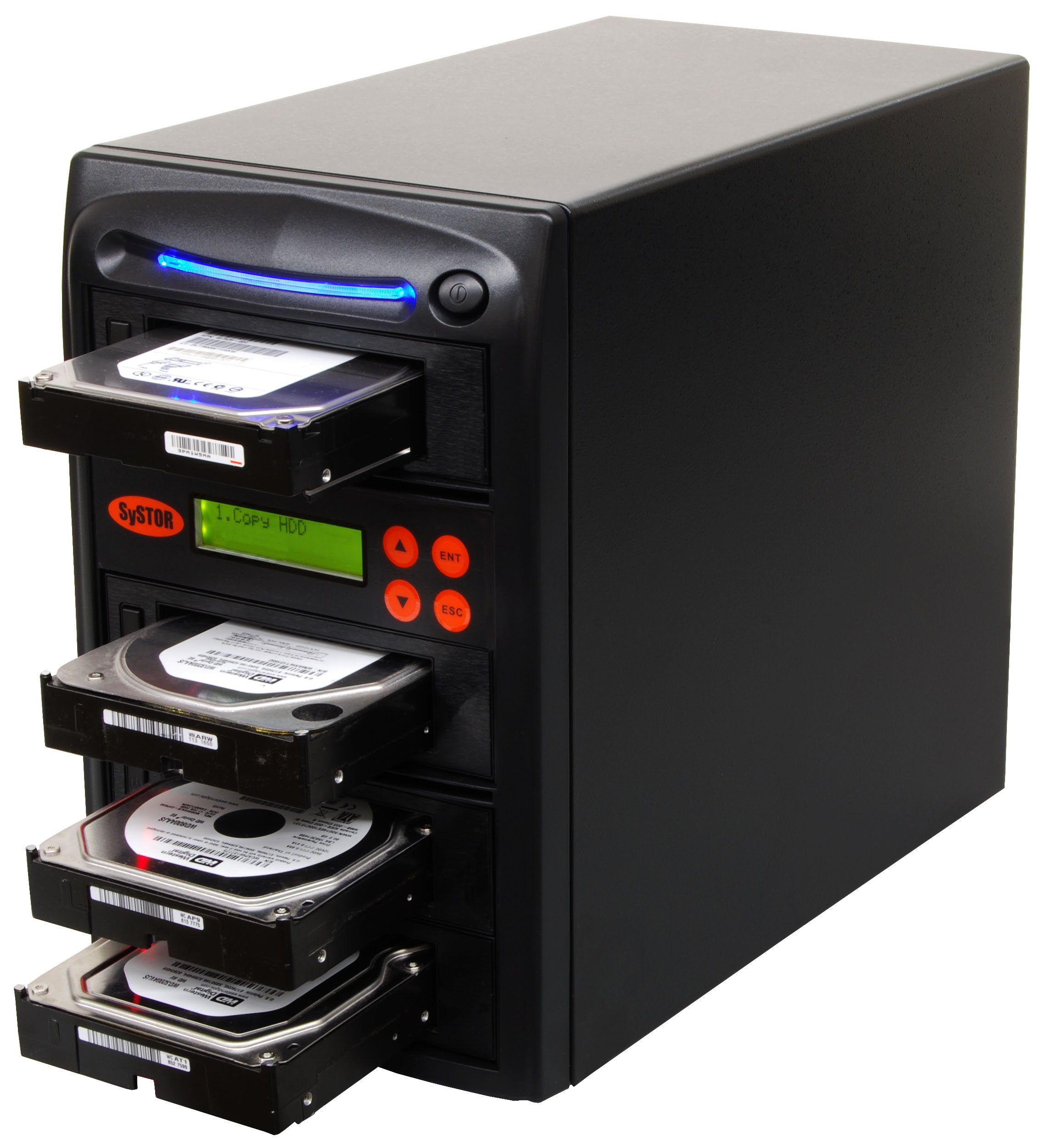 Systor 1:3 HDD/SSD Hard Drive Duplicator - 9GB/Min - Standalone Copier & Eraser/Sanitizer for Multiple SATA 3.5 Disk & 2.5 Solid State Drives - Copy Speeds of up to 150MB/Sec (SYS203HS-DP)