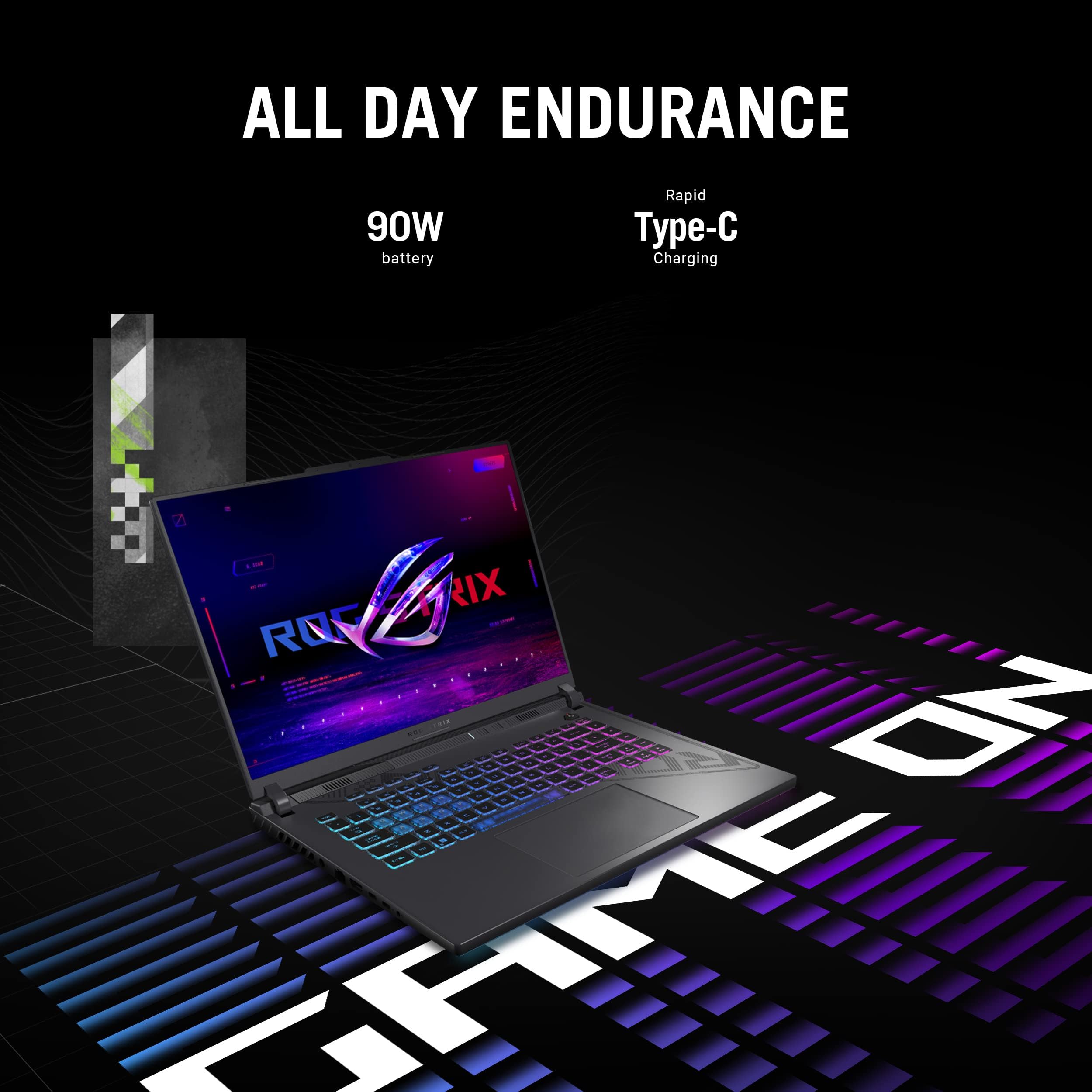 ASUS ROG Strix G16 Gaming Laptop 2023 Newest, 16" 165Hz Display, NVIDIA GeForce RTX 4060, Intel Core i7-13650HX Processor(14 core), 64GB DDR5 RAM, 2TB SSD, Backlight Keyboard, Wi-Fi 6, Windows 11 Home