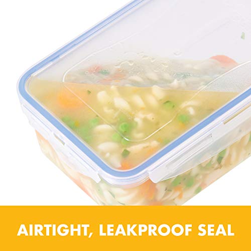 LocknLock Easy Essentials Food lids/Pantry Storage/Airtight containers, BPA Free, Square-16.9 Cup-for Chips, Clear