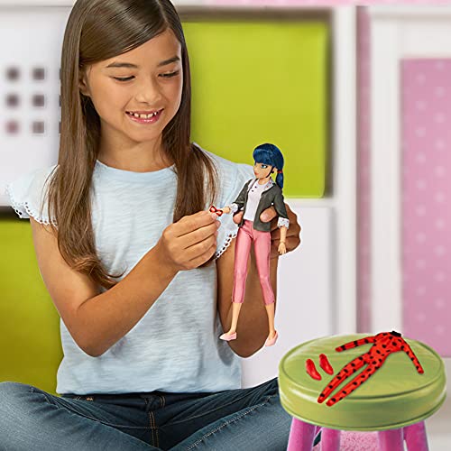 Miraculous Cat Ladybug Superhero Secret Marinette with Ladybug Fashion Outfit by Playmates Toys
