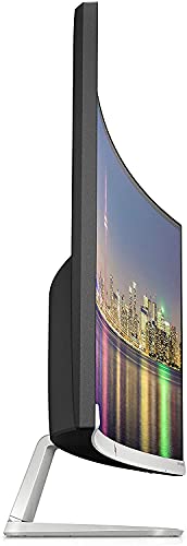 HP 34f 34” Curved Monitor with AMD FreeSync Technology | Ultra-Wide Quad HD Resolution (3440 × 1440p), IPS Display, and 3-Sided Low Bezel, 1-Yr Warranty (6JM50AA)
