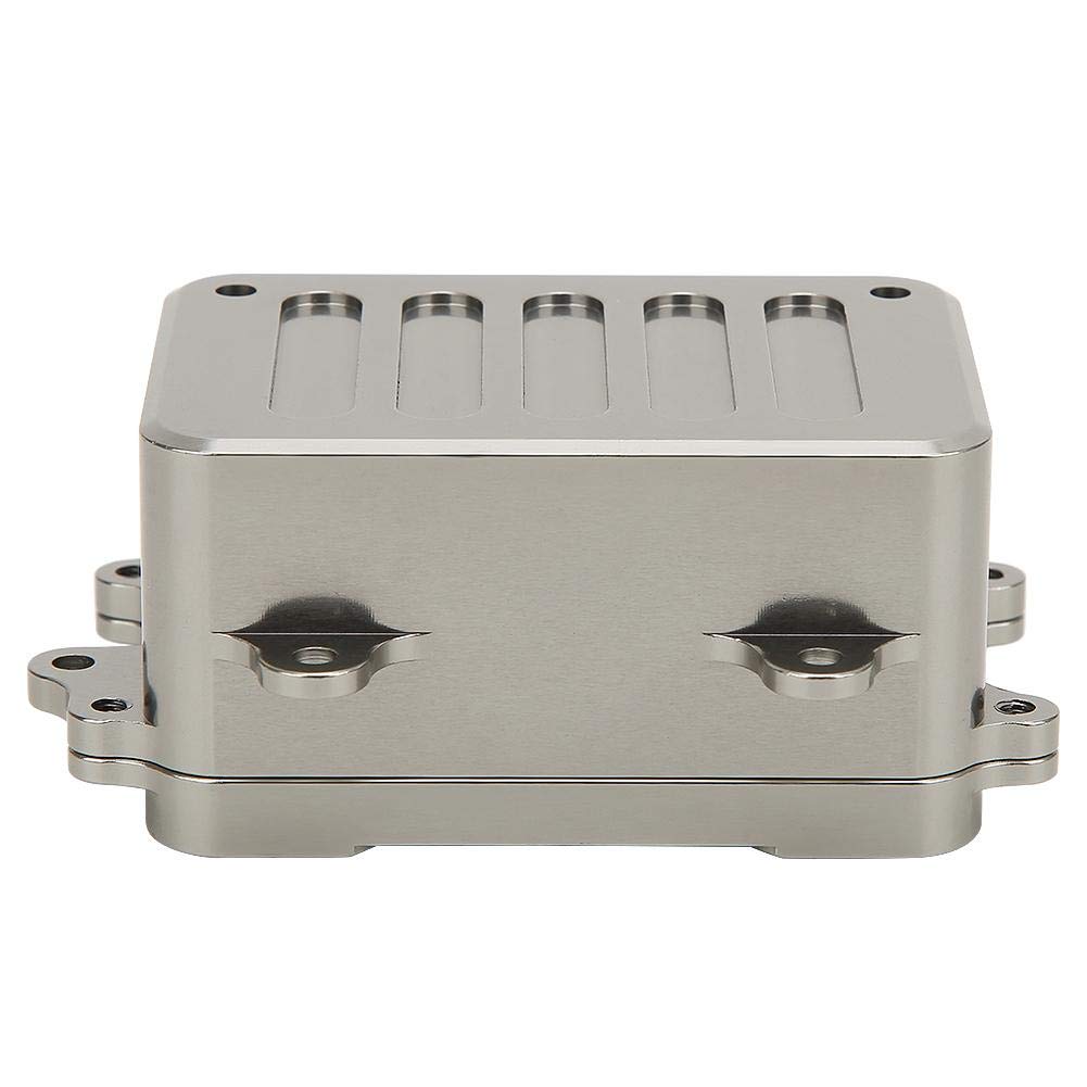 Receiver Box, 1:10 Scale Remoted Control Metal Receiver Box ESC Receiving Box RC Vehicle Accessories for SCX10 1/10 RC Crawler Kids Toy Car Rc Receiver Box Rc Receiver Box Rc Receiver Box