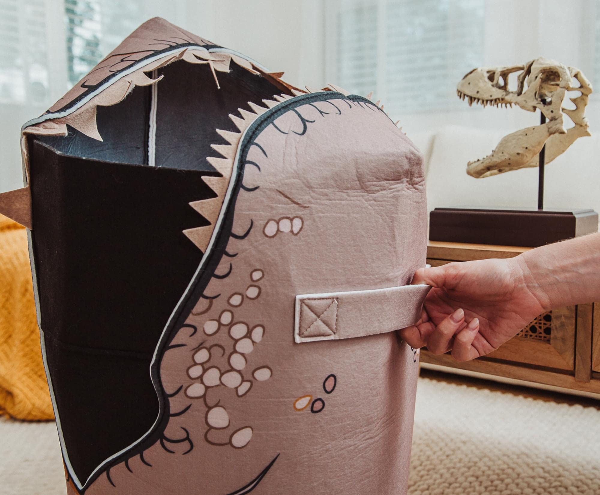 Ukonic Jurassic World Open-Mouth T-Rex Clothes Hamper, Laundry Basket | Storage Organizer for Blankets, Toys