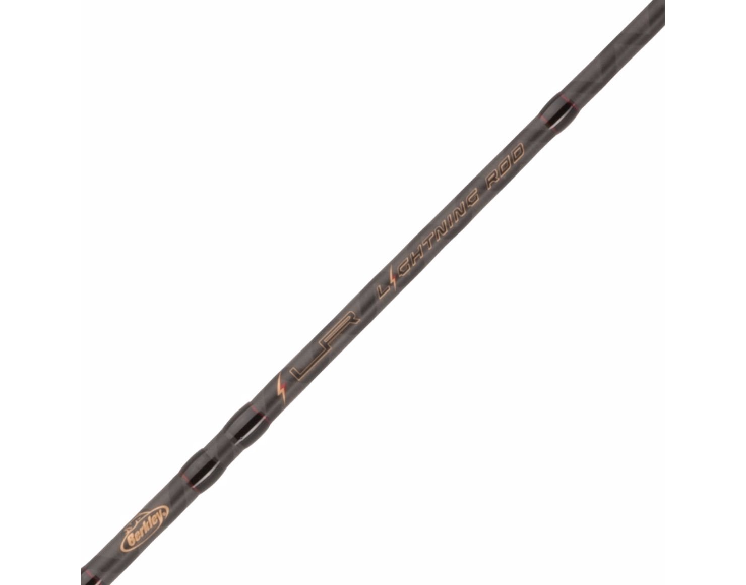 Berkley 7’ Lightning Rod Spinning Rod, One Piece Spinning Rod, 8-14lb Line Rating, Medium Rod Power, Moderate Fast Action, 1/4-5/8 oz. Lure Rating, Brown