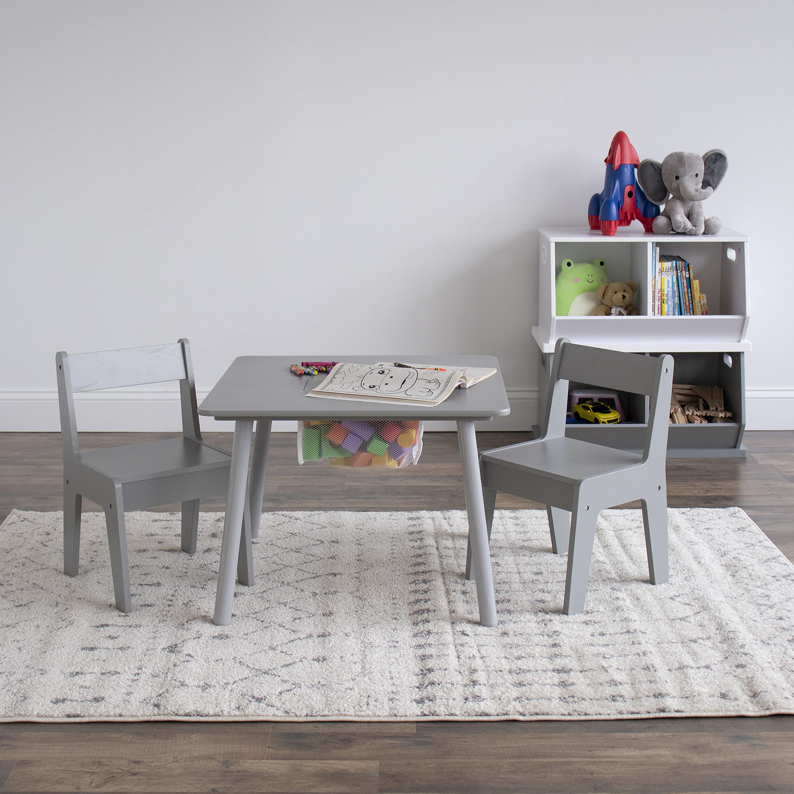 Humble Crew Wood Toy Storage Cubby and Kids Bookcase