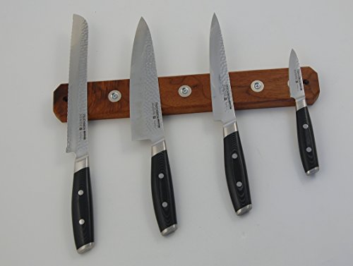 Ginkgo International 7-Position Magnet Knife Bar, 15-Inch, Walnut