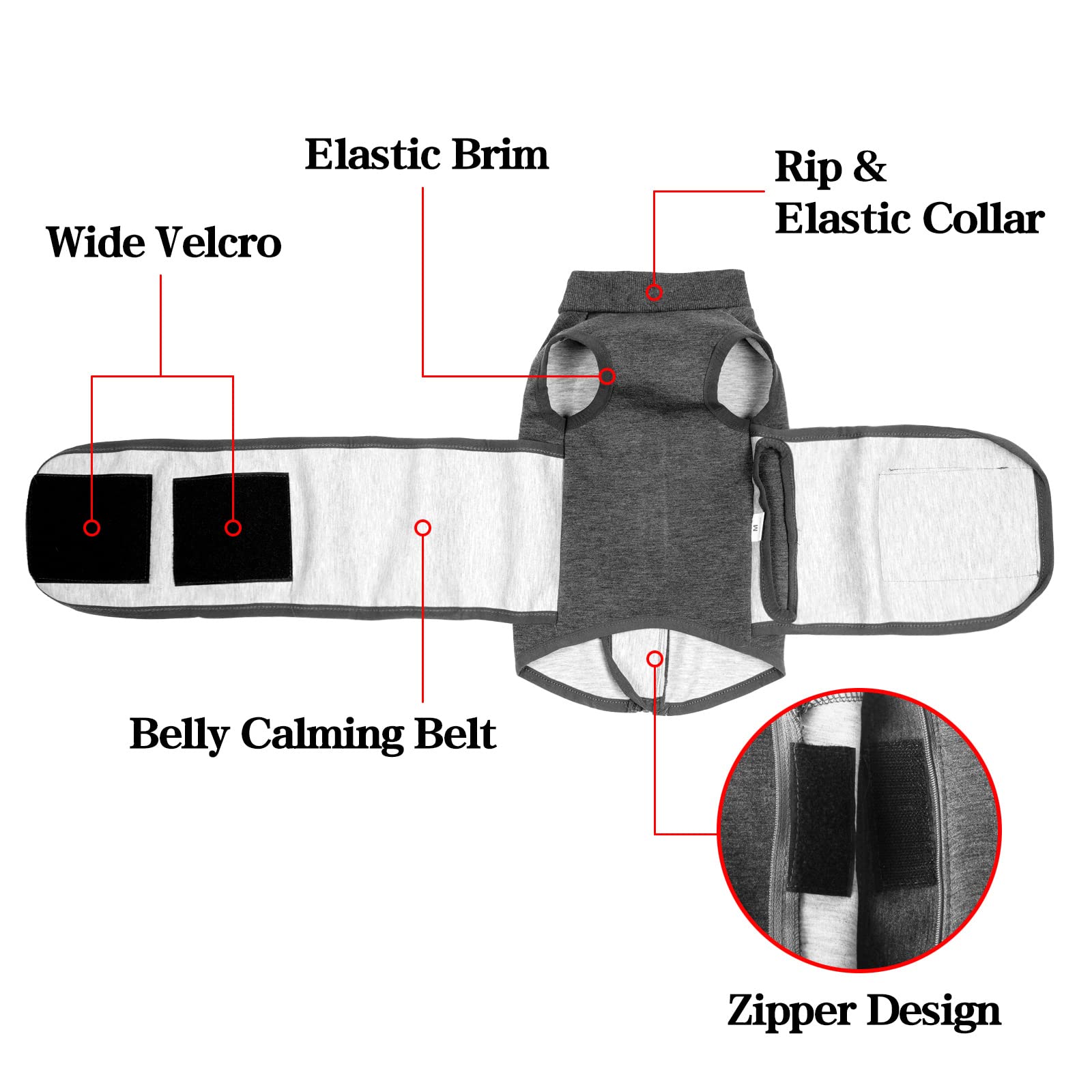 DDFS Comfort Cat Anxiety Relief Coat Warm Clothes Anti-Scare Emotional Calming Clothes