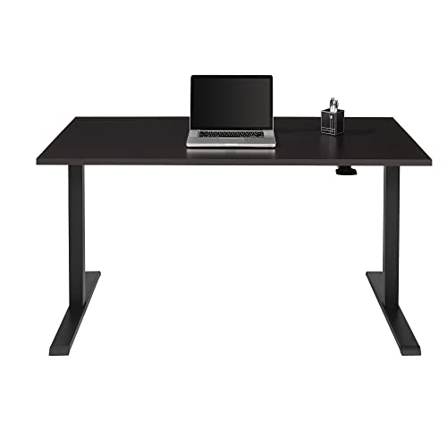 RealspaceĀ® Magellan Pneumatic Height-Adjustable Standing Desk, 60"W, Espresso