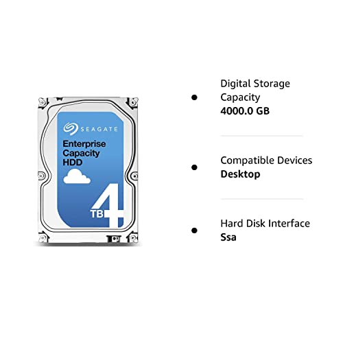Seagate Enterprise Capacity 3.5 | ST4000NM0035 | 4TB 7.2K RPM 128MB Cache 3.5in SATA 6Gb/s | 512n | FIPS 140-2 | Enterprise Internal Hard Disk Drive (Renewed)