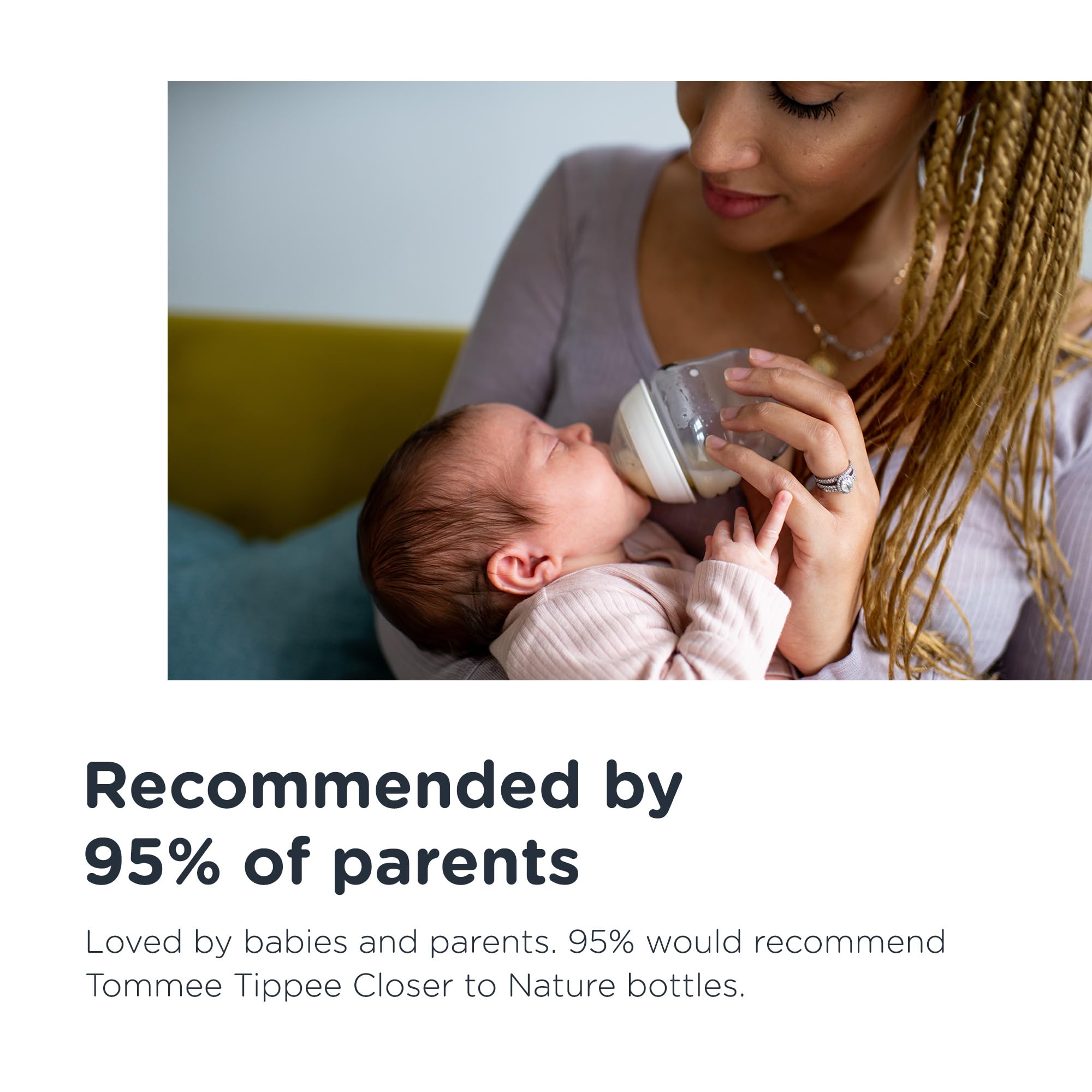 Tommee Tippee Closer to Nature Baby Bottles, Breast-Like Nipples with Anti-Colic Valve, 5 oz, 3 Count