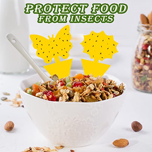 Landisun Fruit Fly Sticky Traps 48PCS Fungus Gnat Traps Bug Traps Gnat Killer for Indoor Outdoor House Kitchen Plants Whitefly Mosquitos Flying Insects JPM0149 Yellow
