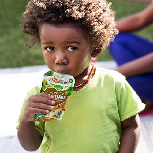 Happy Tot Organics Love My Veggies Stage 4, 3 Flavor Variety Pack, 4.22 Ounce Pouch (Pack of 16)
