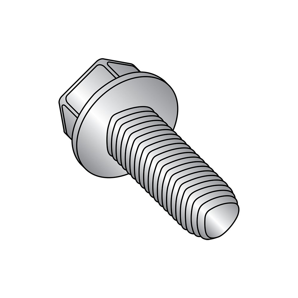 Small Parts 1008RW188 18-8 Stainless Steel Thread Rolling Screw for Metal, Passivated Finish, Hex Washer Head, #10-24 Thread Size, 1/2" Length (Pack of 25)