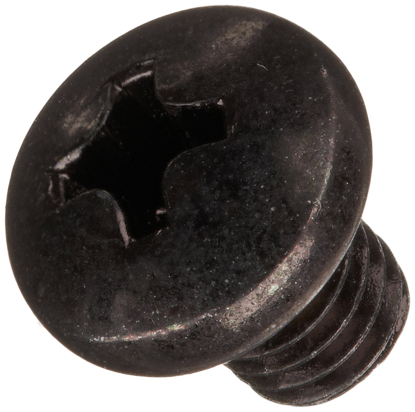 Small Parts 1104MPPBZ Steel Pan Head Machine Screw, Black Zinc Plated, Meets ASME B18.6.3, #2 Phillips Drive, #10-32 Thread Size, 1/4" Length, Fully Threaded, Import (Pack of 100)